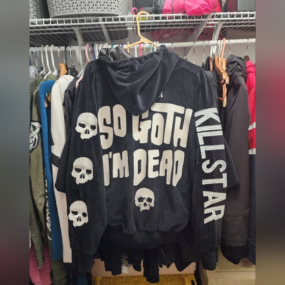 Killstar | Jackets & Coats | Kill Star Velvet Batwing Hoodie | Poshmark